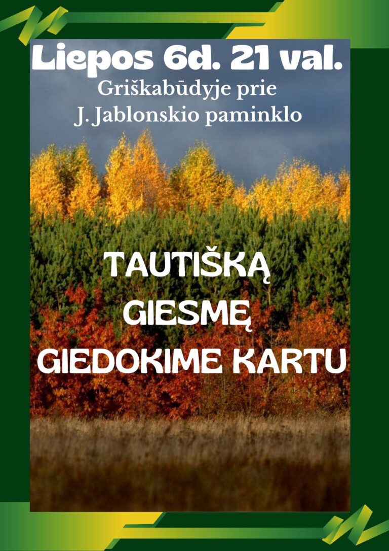 LIETUVOS VALSTYBĖS IR TAUTIŠKOS GIESMĖS DIENOS MINĖJIMAS | Sūduvos Gidas