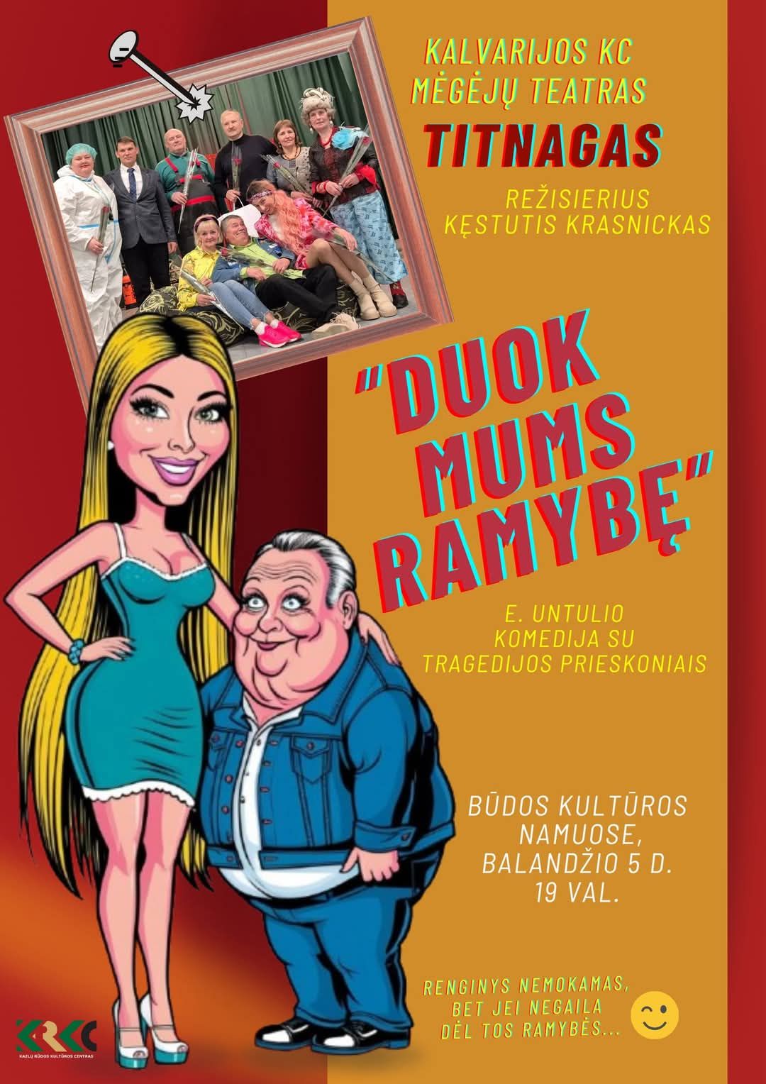 Mėgėjų teatro „Titnagas“ spektaklis „Duok mums ramybę“ | Sūduvos Gidas
