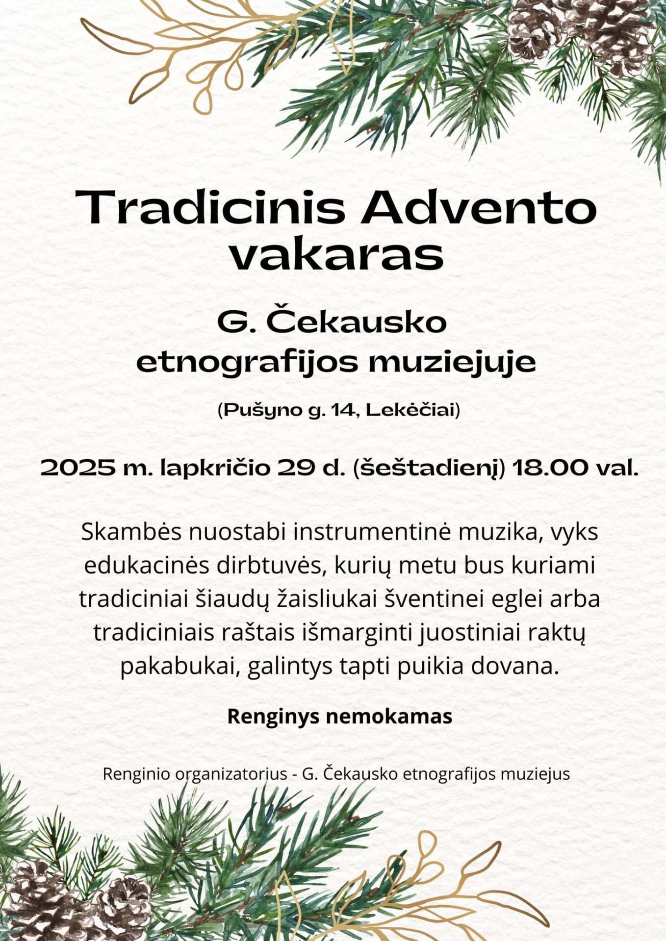Tradicinis Advento vakaras | Sūduvos Gidas