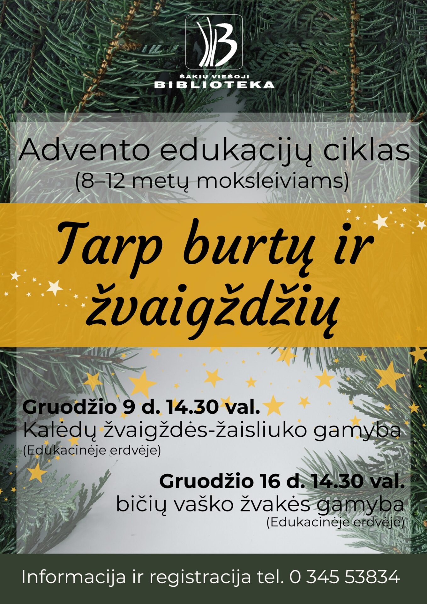 Advento edukacijų ciklas „TARP BURTŲ IR ŽVAIGŽDŽIŲ“ | Sūduvos Gidas