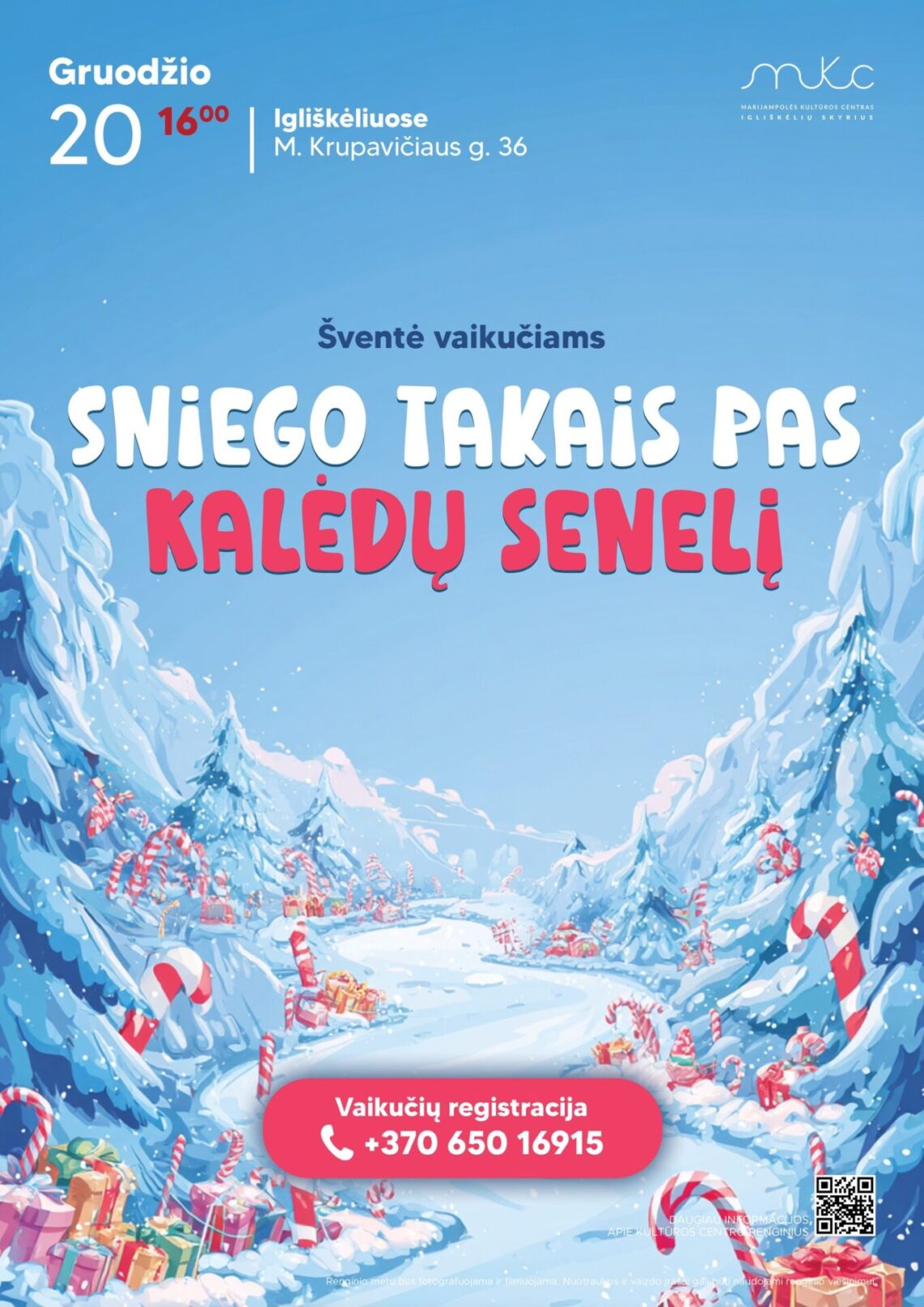 ŠVENTĖ VAIKAMS „SNIEGO TAKAIS PAS KALĖDŲ SENELĮ“ | IGLIŠKĖLIAI ...